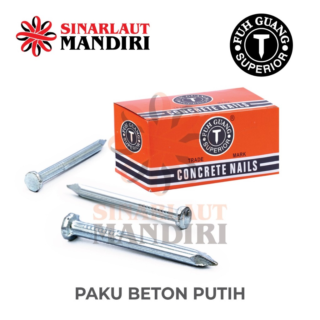 Jual Paku Beton Putih Fuh Guang / Concrete Nail Fuh Guang 5 Inch ...
