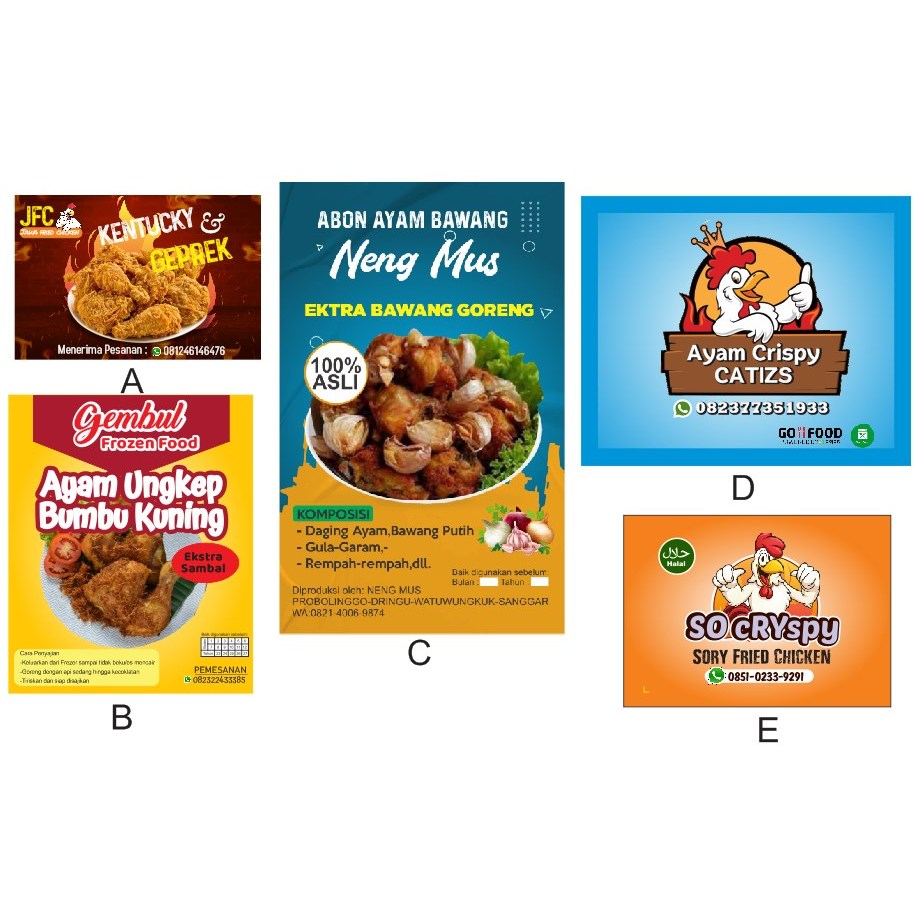 Jual sticker ayam /Sticker ayam geprek/sticker ayam kentucky/stiker ...