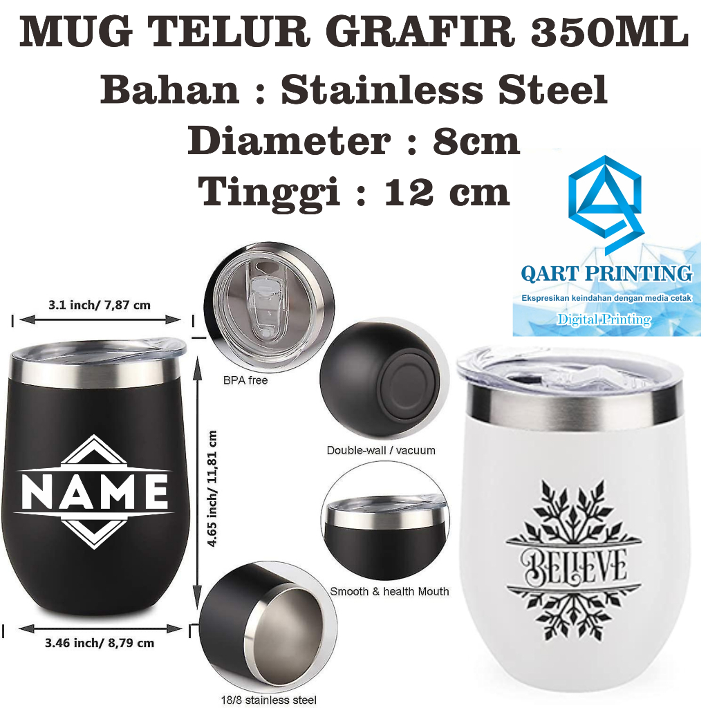 Jual MUG EGG GRAFIR CUSTOM / MUG TELUR GRAFIR / GELAS TELUR GRAFIR ...