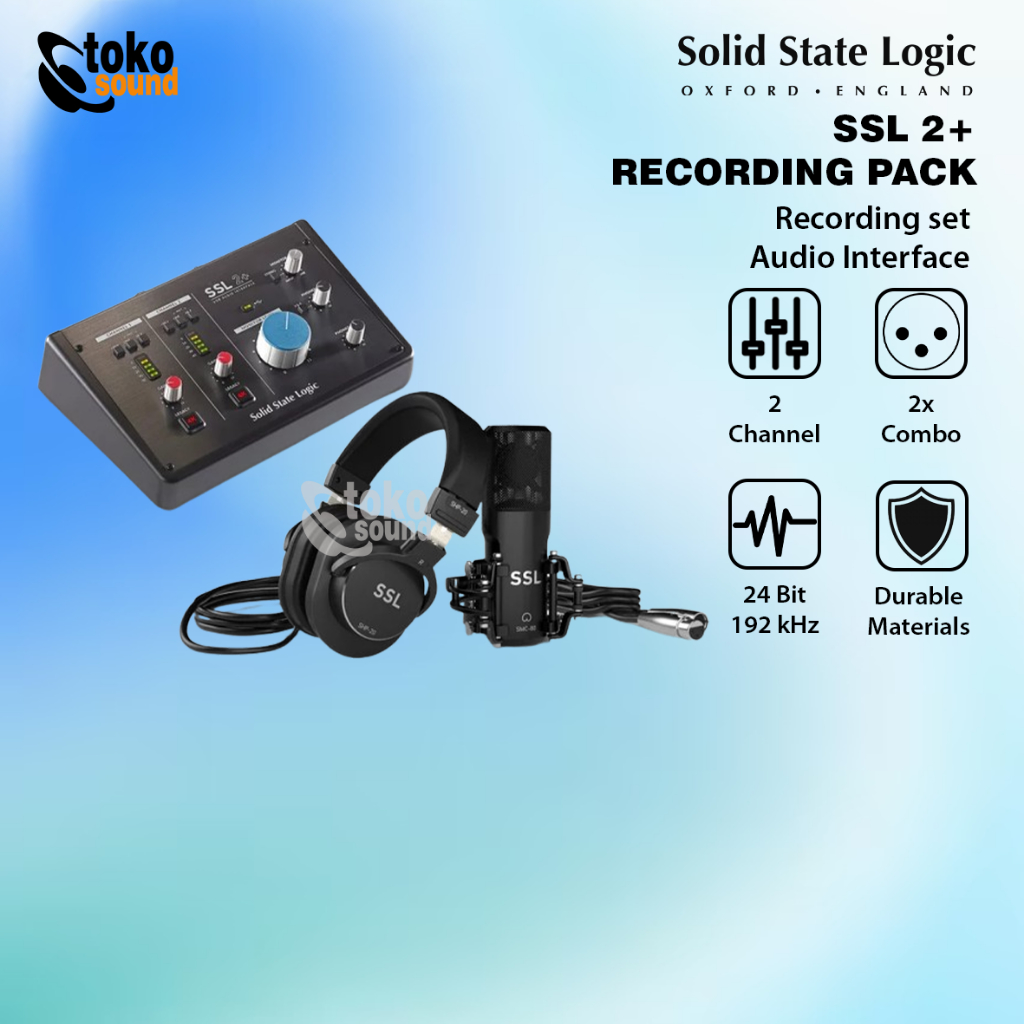 Jual Solid State Logic SSL 2 Plus SSL2+ Recording Pack - Recording Bundle | Shopee Indonesia