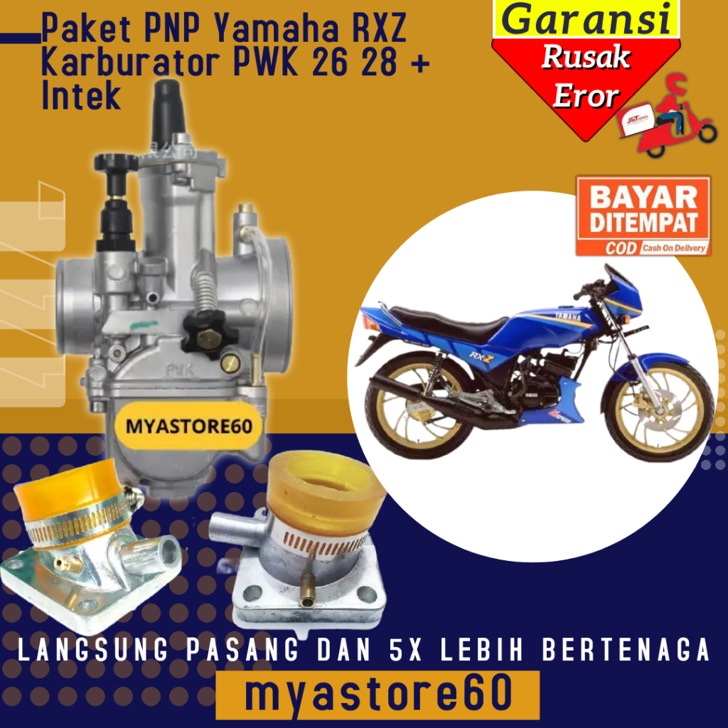 Jual Paket PNP Yamaha RXZ Langsung Pasang!!! Karburator PWK24 PWK26 PWK28 Sudco CarburatorPWK 24 ...