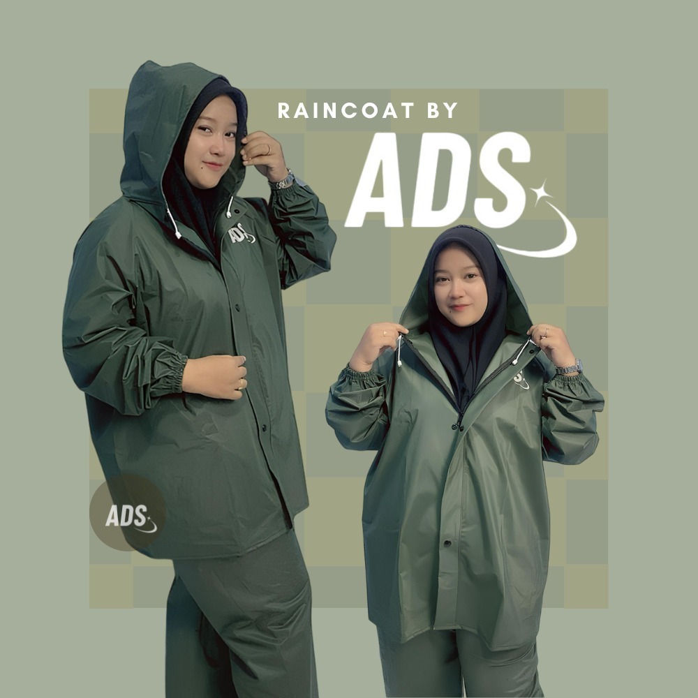 Jual JAS HUJAN SETELAN PRIA WANITA BY ADS BAHAN PVC TEBAL LENTUR ANTI REMBES BERKUALITAS ...