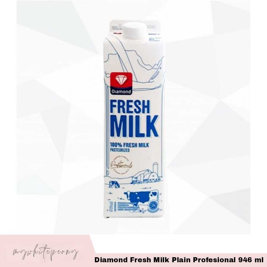 Jual DIAMOND FRESH MILK PLAIN PROFESIONAL 946 ml | Shopee Indonesia