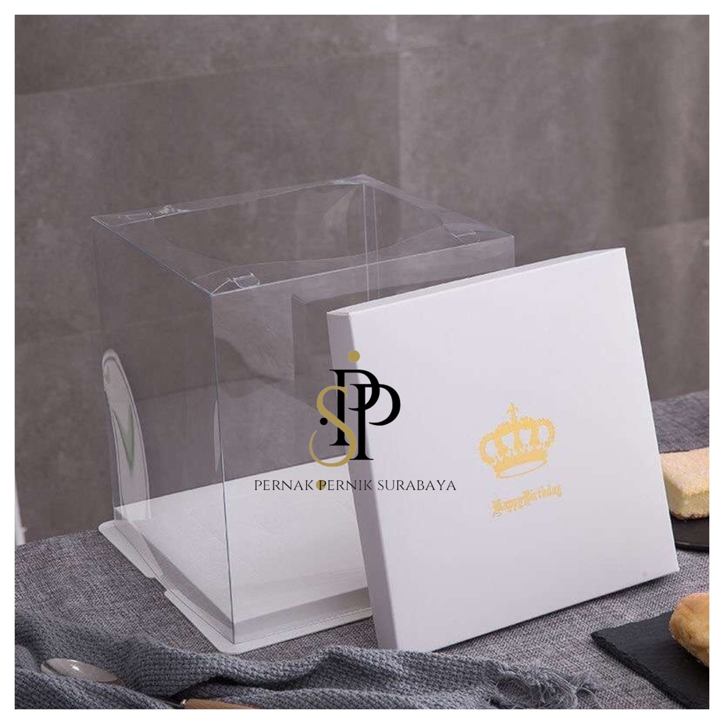 Jual [3 UKURAN TINGGI] BOX KUE MIKA 22 X 22 CM TATAKAN TINGGI WARNA ...