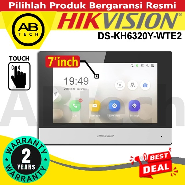 Jual HIKVISION DS-KH6320Y-WTE2 7INCH TOUCHSCREEN 2WIRE IP ELEVATOR ...