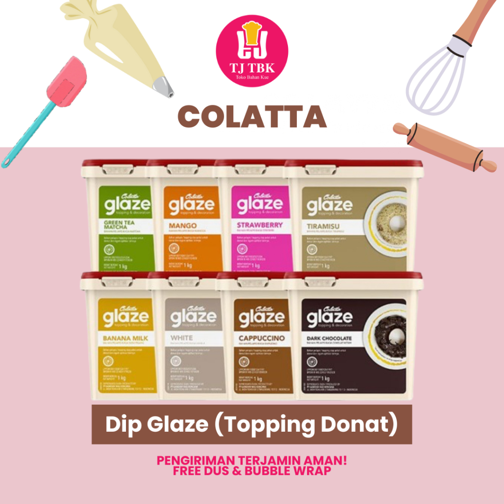 Jual Colatta Glaze 1kg | Rasa Dark Chocolate, Tiramisu, Strawberry ...