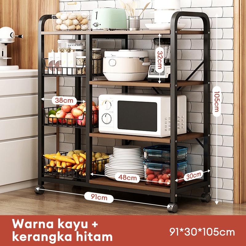 Jual Rak Dapur Stainless Rak Oven Microwave Lemari Dapur Minimalis Rak ...