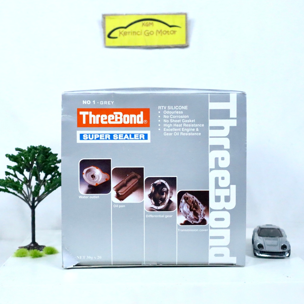 Jual PER DUS THREEBOND SUPER SEALER NO 1 ABU-ABU-GREY 30gr HIGH TEMP ...
