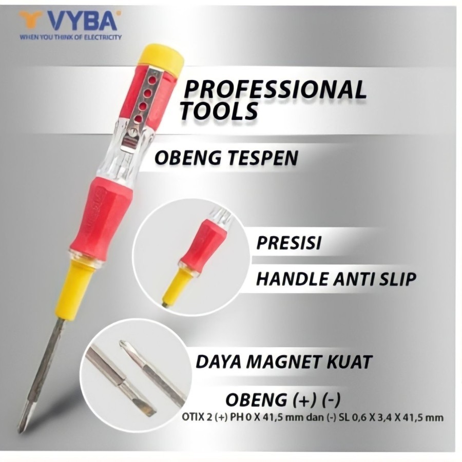 Jual Obeng Tespen Bolak Balik Min Plus Vyba LN-OBTIX2 | Shopee Indonesia
