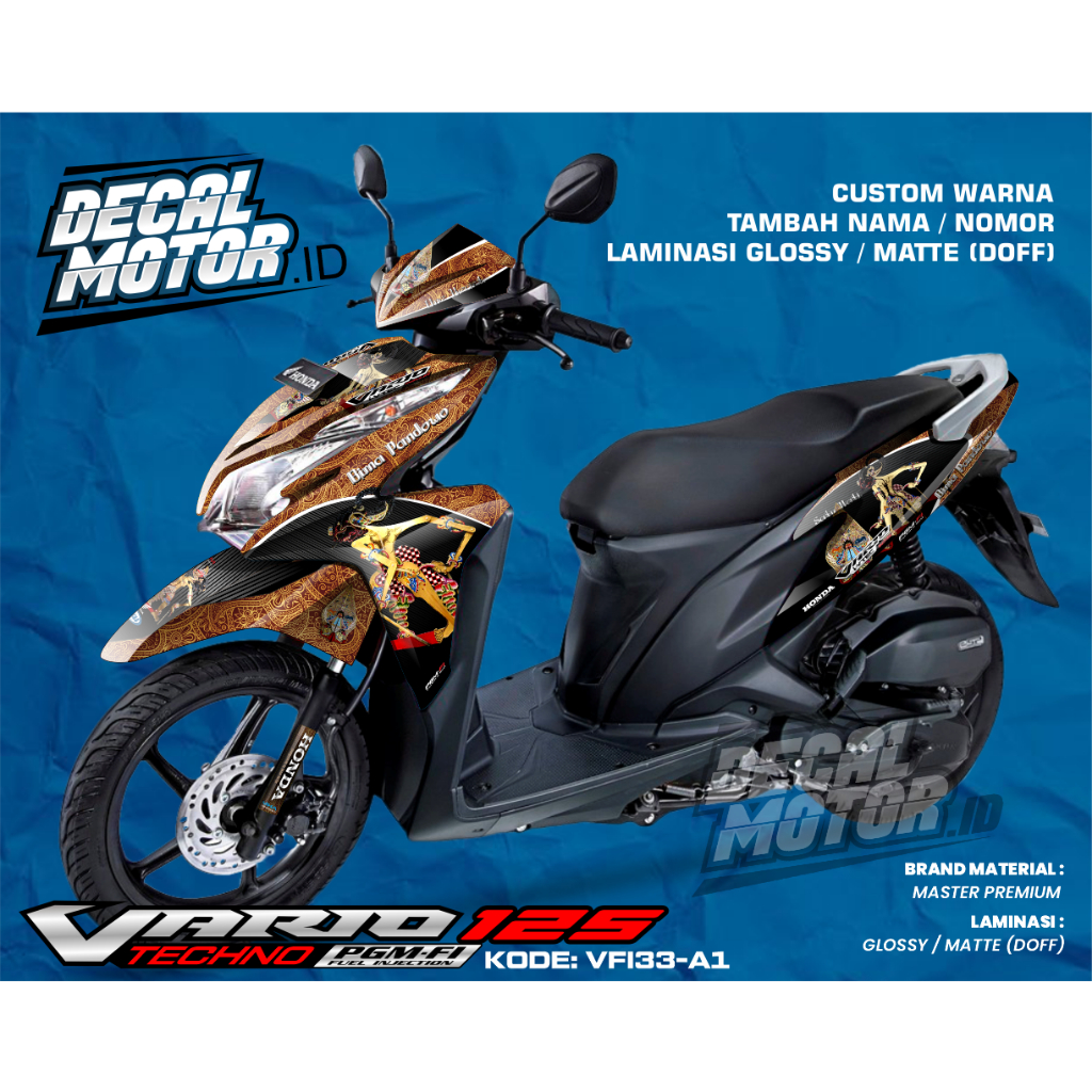 Jual Stiker Decal Fullbody Vario 125 PGMFI - Vario KZR - Variasi Batik Java - Kode VFI | Shopee ...