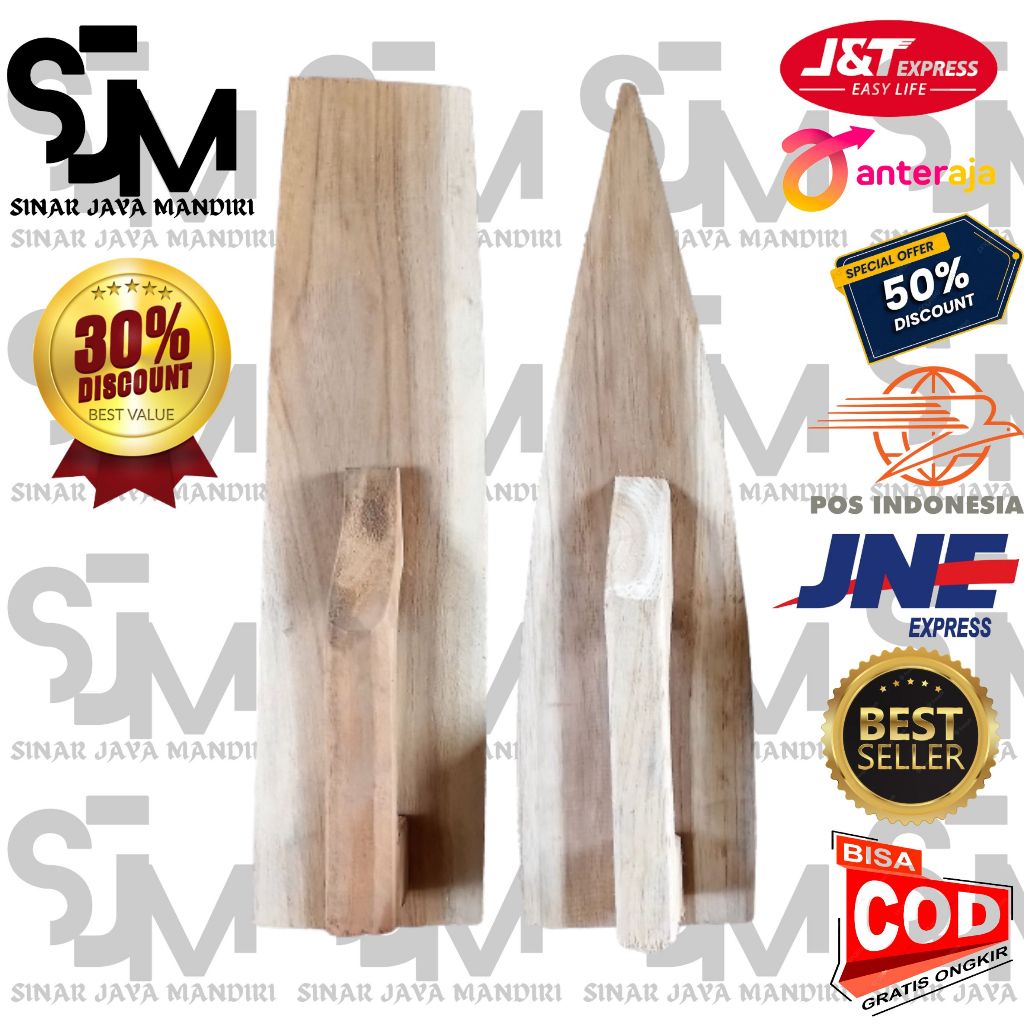 Jual RASKAM KAYU JATI PAPAK / TROWEL KAYU / GOSOKAN KAYU JATI / LEPAN ...