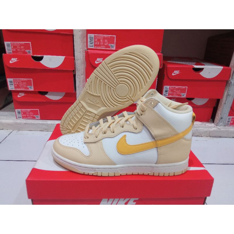 Jual W NIKE DUNK HIGH (PUTIH KUNING) | Shopee Indonesia