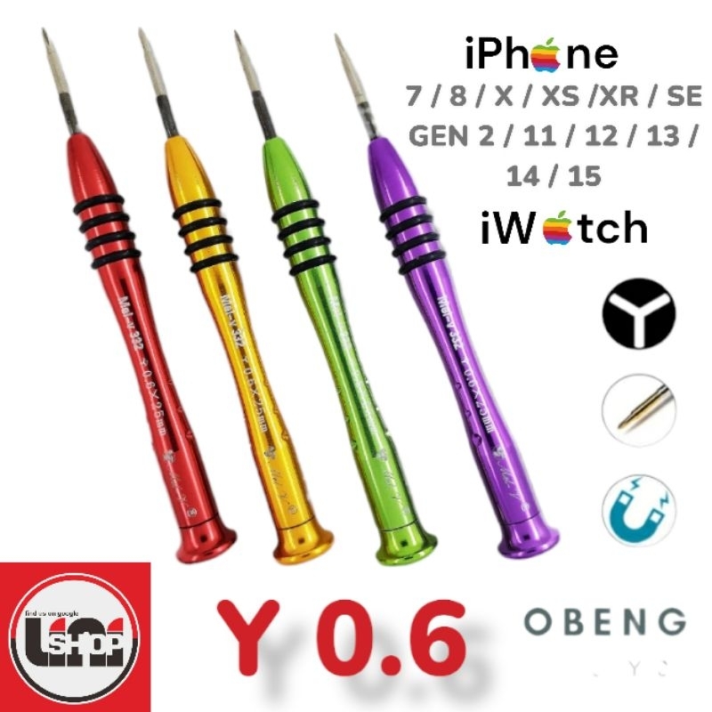 Jual OBENG IPHONE 7 APPLE WATCH ujung mata Y 0,6mm | Shopee Indonesia