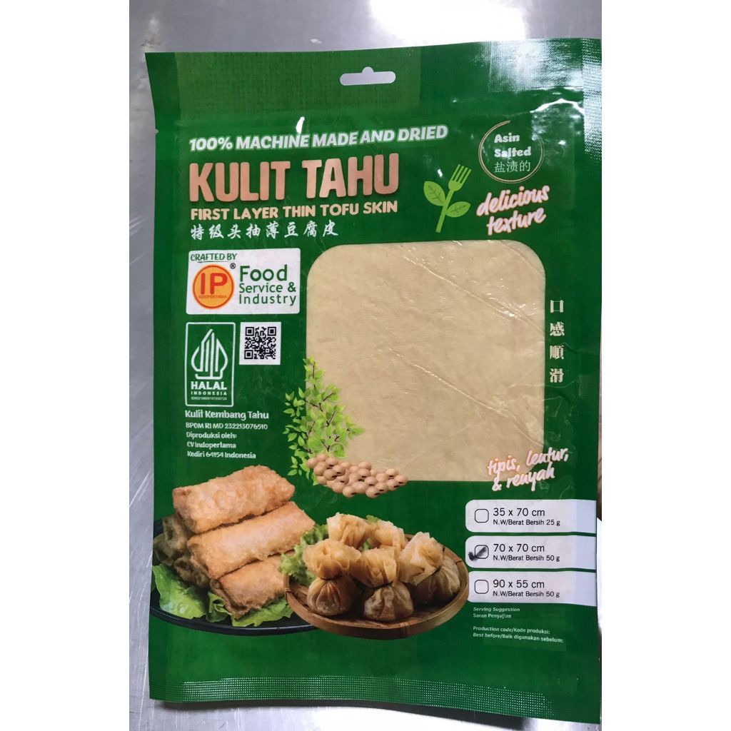 Jual Kulit Tahu Tipis IP Indopertama HALAL Grosir | Shopee Indonesia