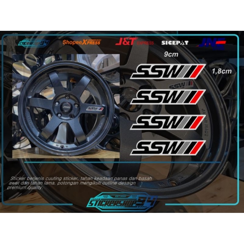 Jual stiker velg ssw wheels satu set 4pcs | Shopee Indonesia