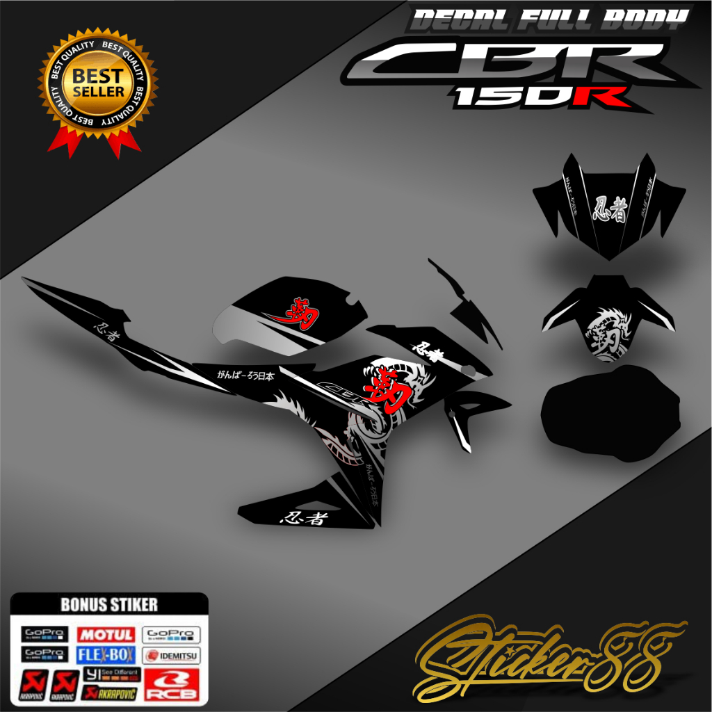 Jual STIKER DECAL FULL BODY HONDA CBR 150R 2016 - 2020 GRAFIS KANJI ...