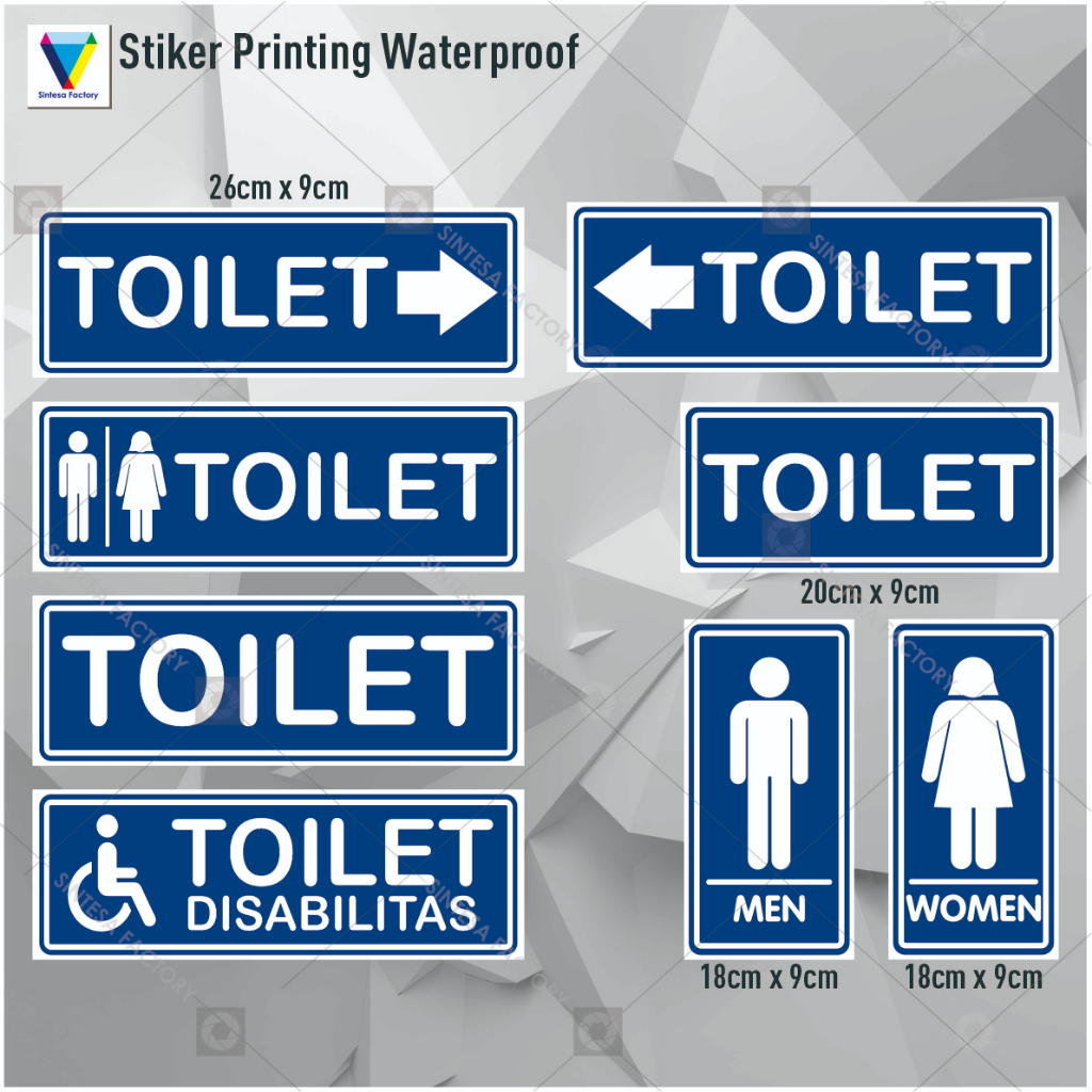 Jual Stiker Toilet WC Stiker Printing Toilet Pria Wanita Toilet ...