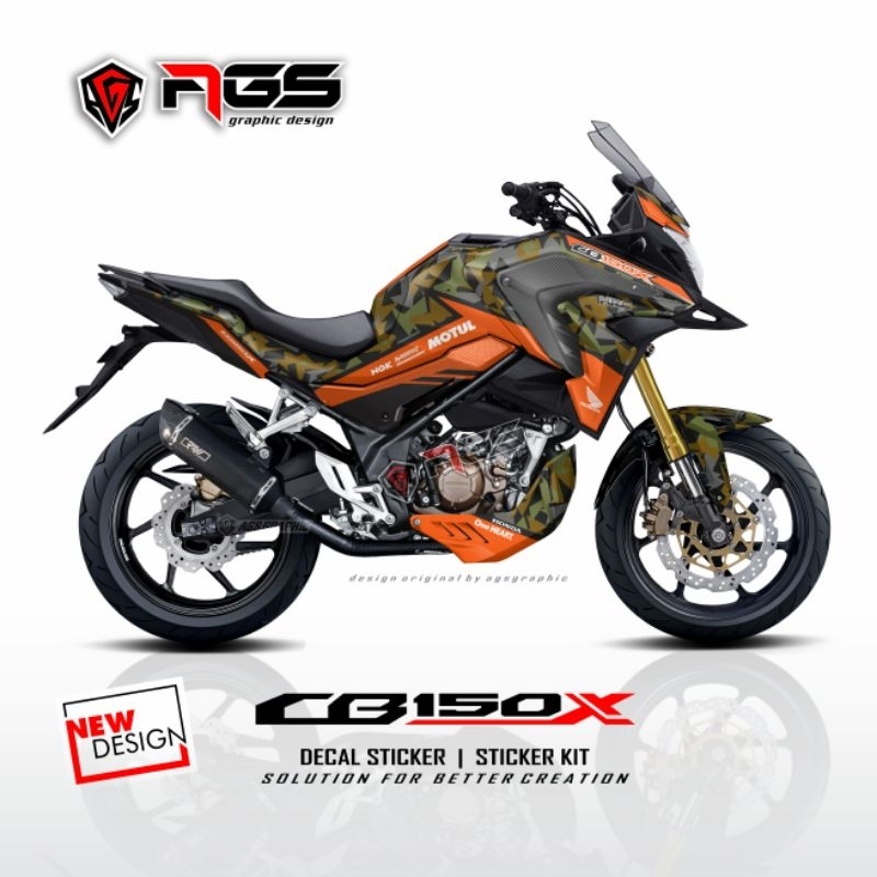 Jual DECAL HONDA CB150X / DECAL STICKER CB150X HRC ARMY / DECAL FULL ...