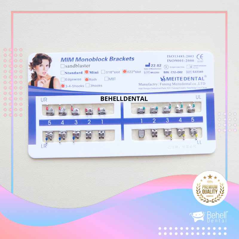 Jual BRACKET BEHEL TOP SERIES ROTH METAL MIM MINI MBT HOOK 345 - Dental ...