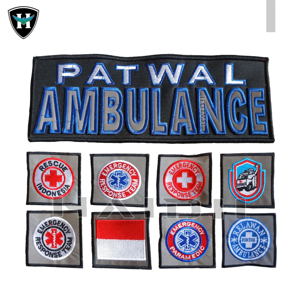 Jual Logo Bordir Patwal Ambulance / Biru / Patch Bordir | Shopee Indonesia