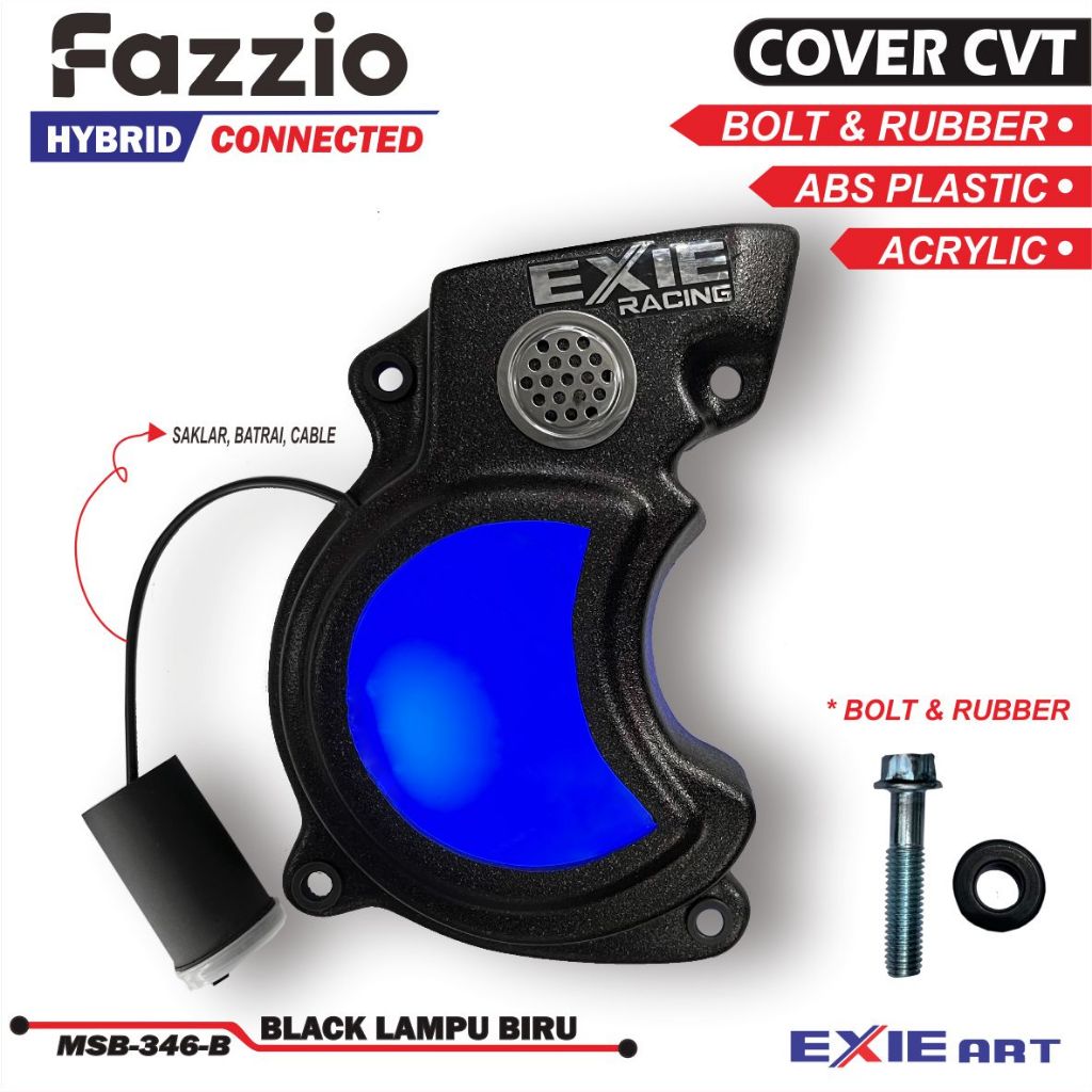Jual Cover CVT Fazzio Hybrid Akrilik Penutup Cover CVT Variasi Exie Art ...