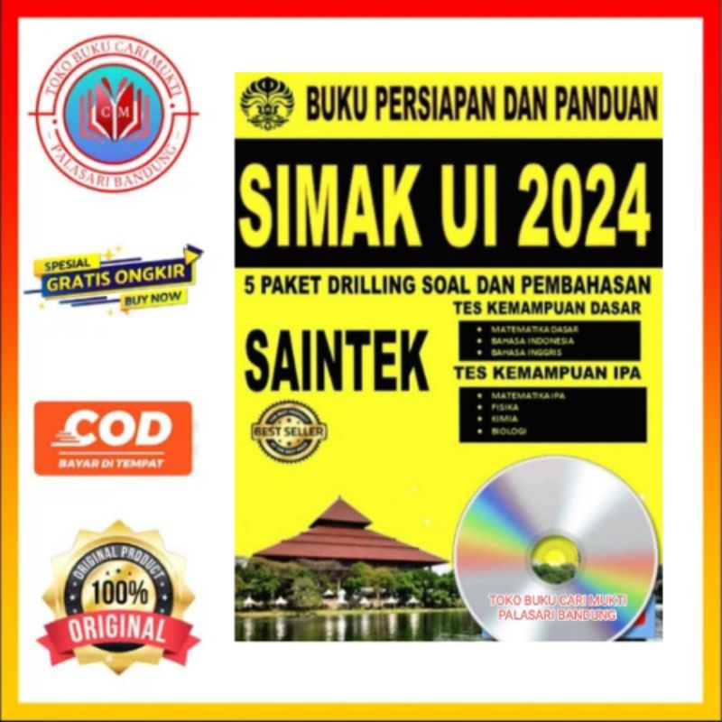 Jual Buku Persiapan Dan Panduan Simak Ui 2024 Saintek Plus Cd Shopee Indonesia
