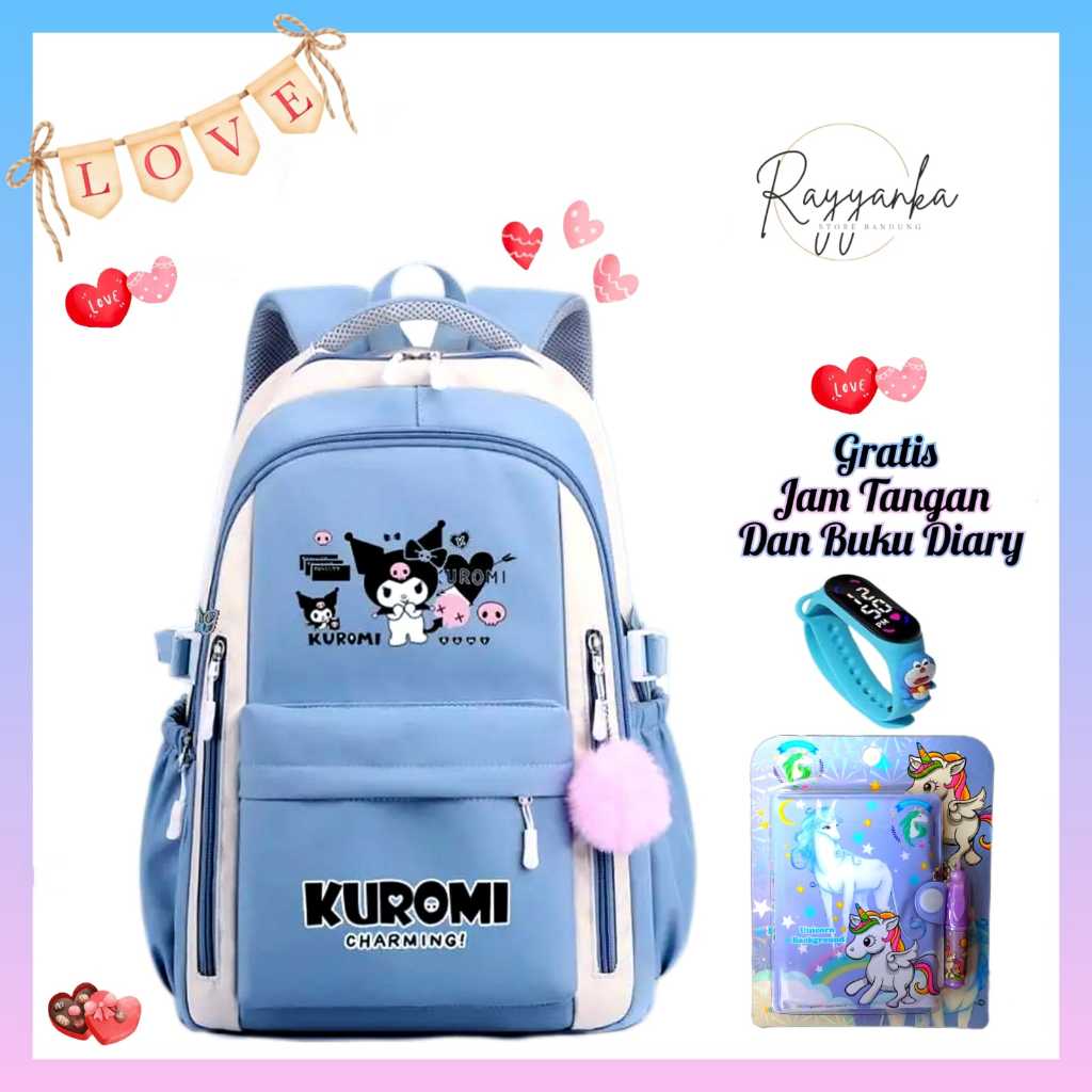 Jual Tas Ransel Anak Perempuan Tas Sekolah Anak Sd Smp Termurah Model Kuro Bisa Bayar COD Gratis ...