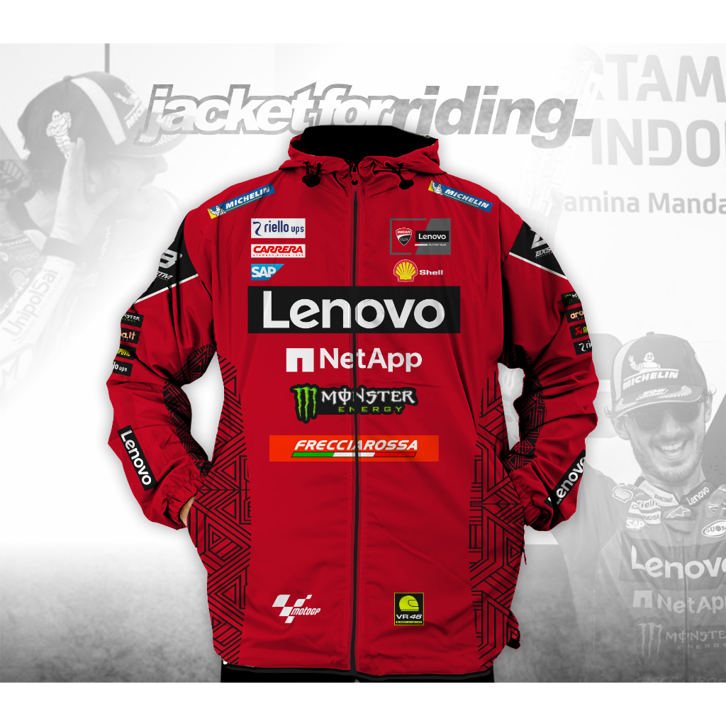 Jual JAKET MOTOR FULL PRINTING WATERPROOF DUCATI FANS FACC0O BAGNAIA ...