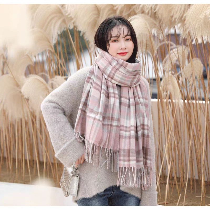 Jual NEW Syal Korea Scarf Wool Cashmere Immitation Fashion Winter ...