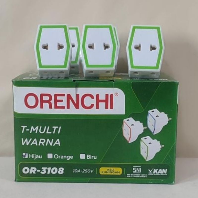 Jual Steker T multi ORENCHI warna, colokan T gepeng | Shopee Indonesia