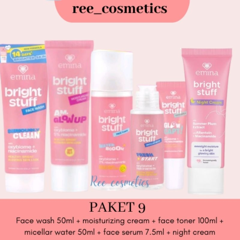 Jual Emina Bright Stuff Paket Lengkap Skincare 1 Set | Emina Paket ...