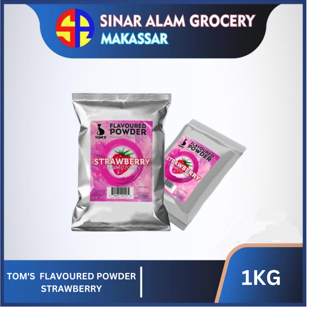 Jual TOM'S FLAVORED POWDER STRAWBERRY 1KG | Shopee Indonesia