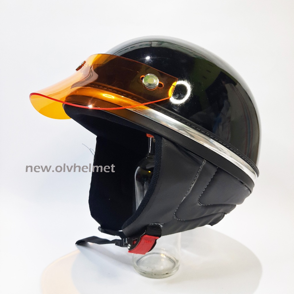 Jual HELM CHIPS RETRO LIS CHROME CLASSIC PET TRANSPARAN PRIA WANITA ...