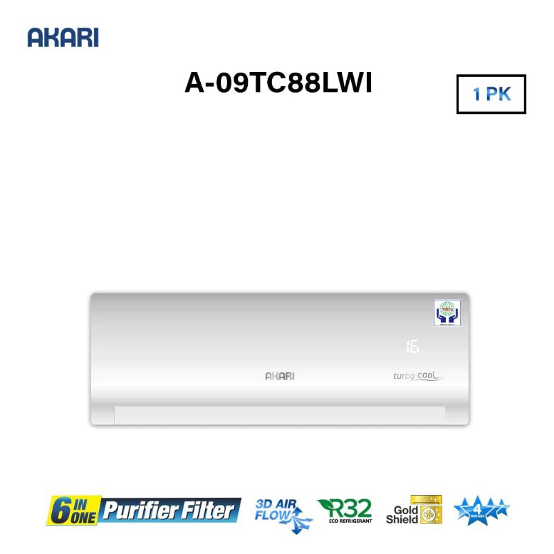 Jual AC AKARI 1 PK A-09TC88LWI 740 Watt | Shopee Indonesia