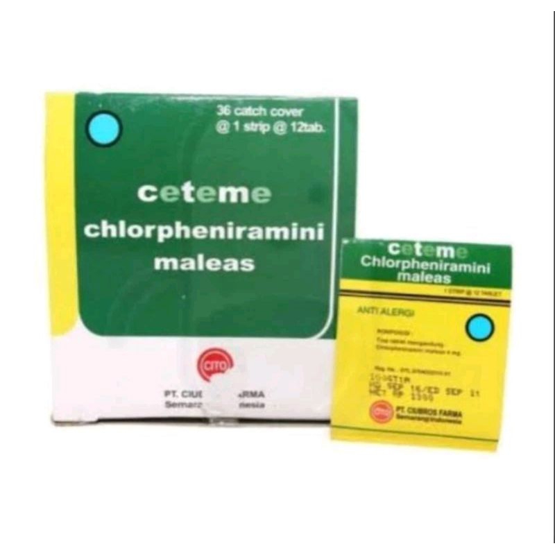 Jual Ceteme Tablet/ CTM/ Cholpheniramini Maleas/ Obat Gatal-Gatal ...