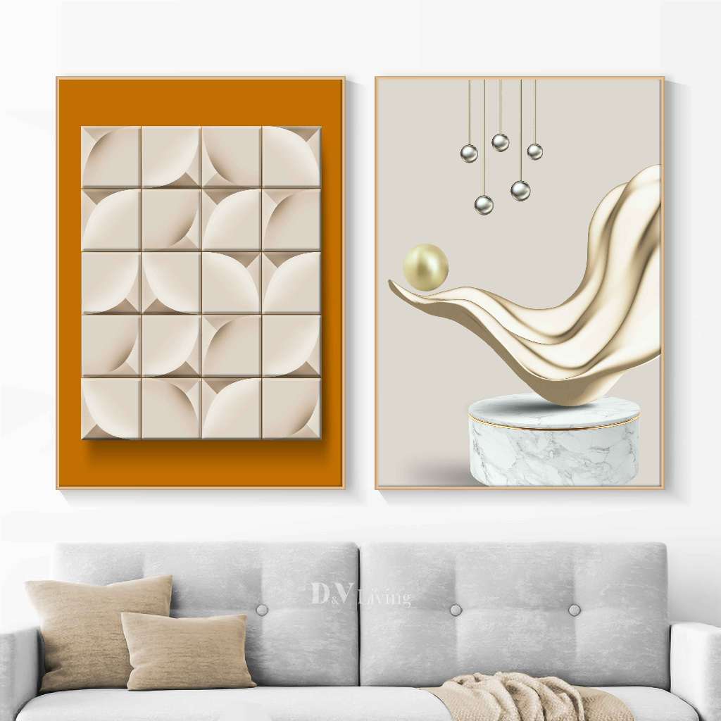 Jual DVLIVING Hiasan Dinding Ruang Tamu Minimalis 80x57cm&40x57cm ...