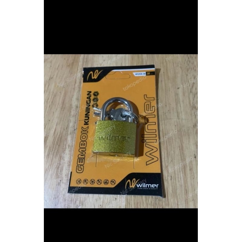 Jual Gembok besi kuning WILMER 38mm padlock 38mm gembok kuningan bagus ...
