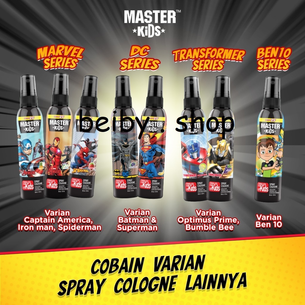 Jual Master Kids Spray Cologne Parfum Varian Super Hero 100mL | Shopee ...