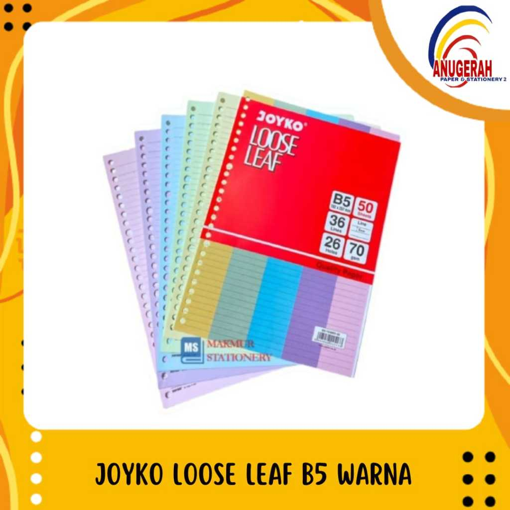 Jual JOYKO B5-50 104MIX LOOSE LEAF WARNA (PCS) | Shopee Indonesia