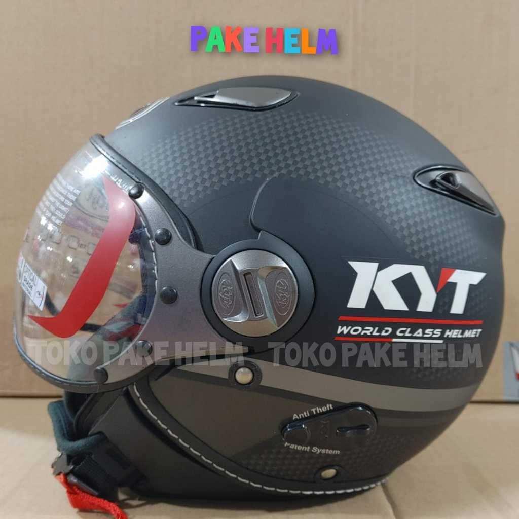 Jual HELM KYT ELSICO #3 BLACK DOFF HELM KYT TERBARU HELM KYT RETRO ...