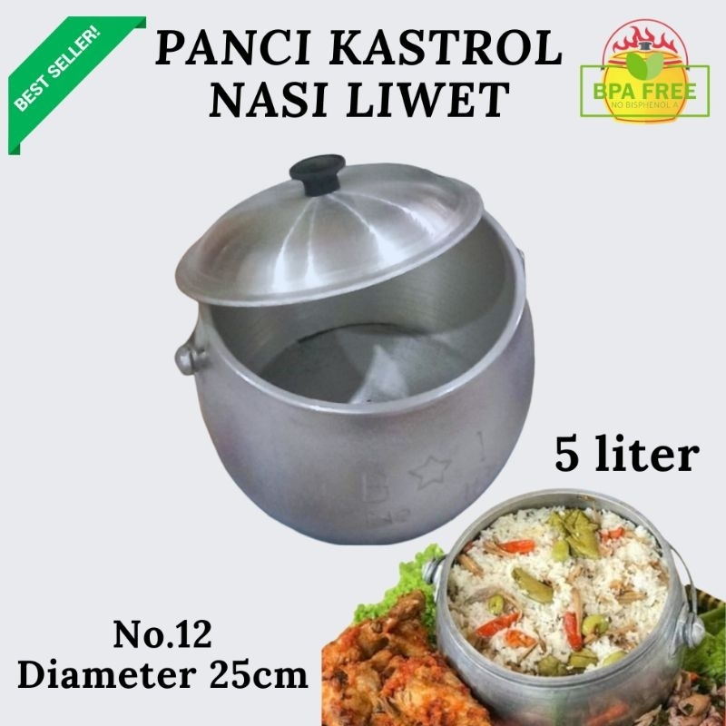 Jual Kastrol Nasi Liwet Jumbo Ukuran 5 liter Super Tebal | Shopee Indonesia