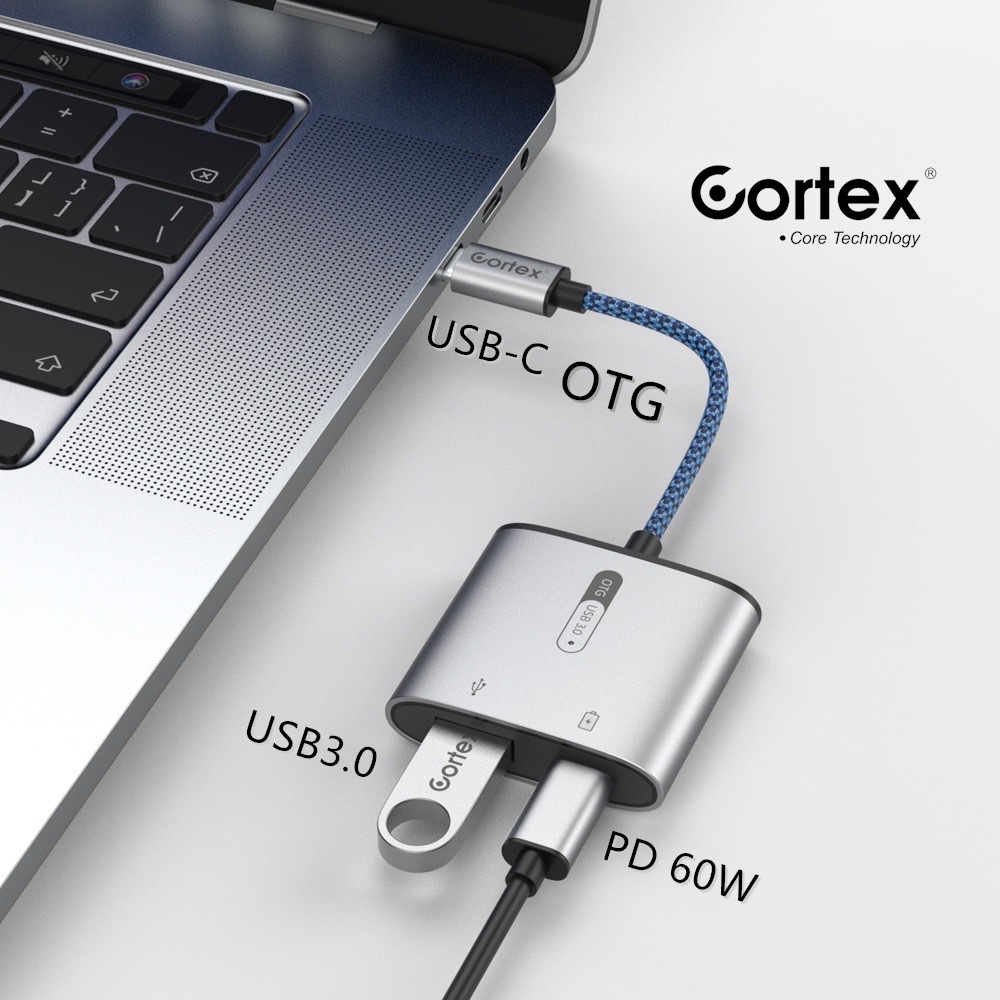 Jual Cortex MH366 Type-C To USB 3.0 OTG Soundcard + 60W Charging 2in1 ...