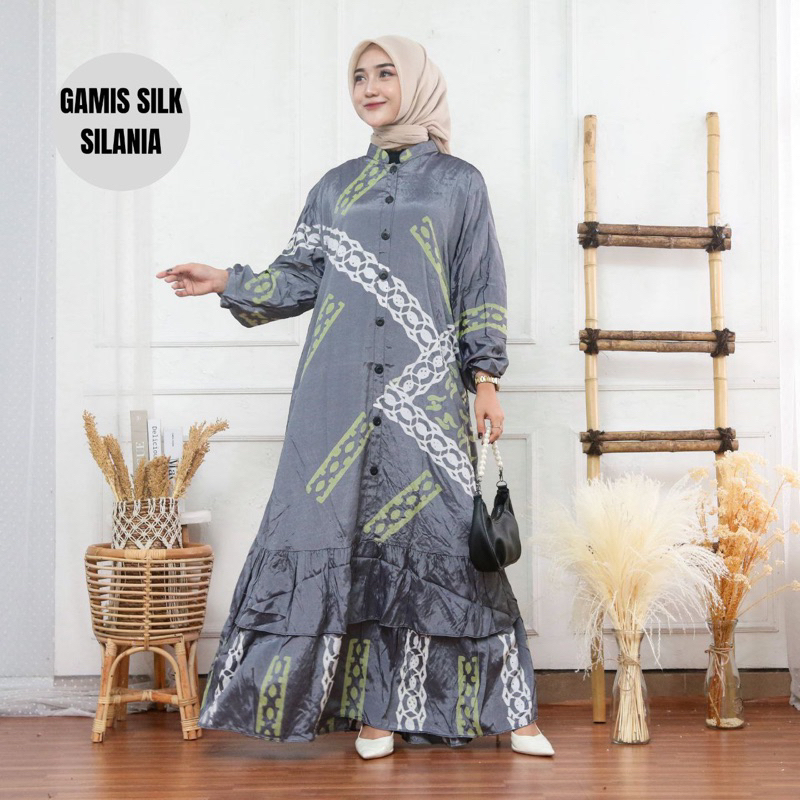 Jual GAMIS BATIK SILK PREMIUM MOTIF CANTIK SOFT BERTALI BUSUI DAN WUDHU ...