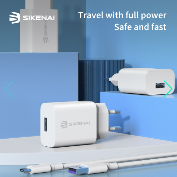 Jual Sikenai KX-3 Charger 2.1A Quick Charger With Cable Micro | Shopee ...