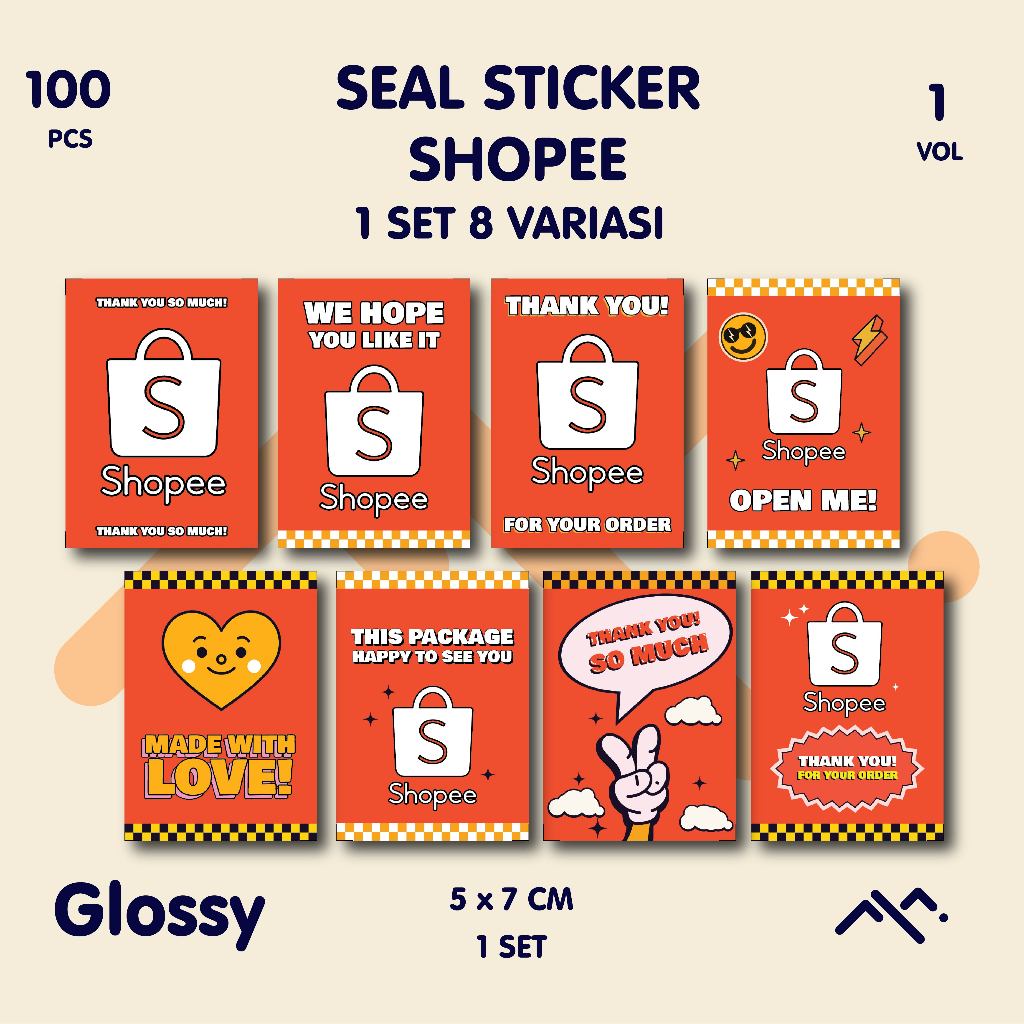 Jual [100PCS] Seal Sticker Shopee Segel Lucu Vol.8 || Label Pengiriman ...