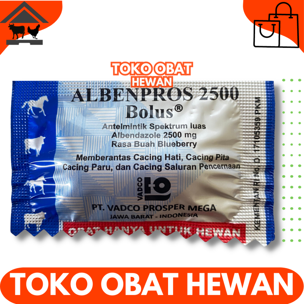 Jual ALBENPROS 2500 BOLUS 1 BOLUS - Obat Cacing Bolus - Obat Cacing ...