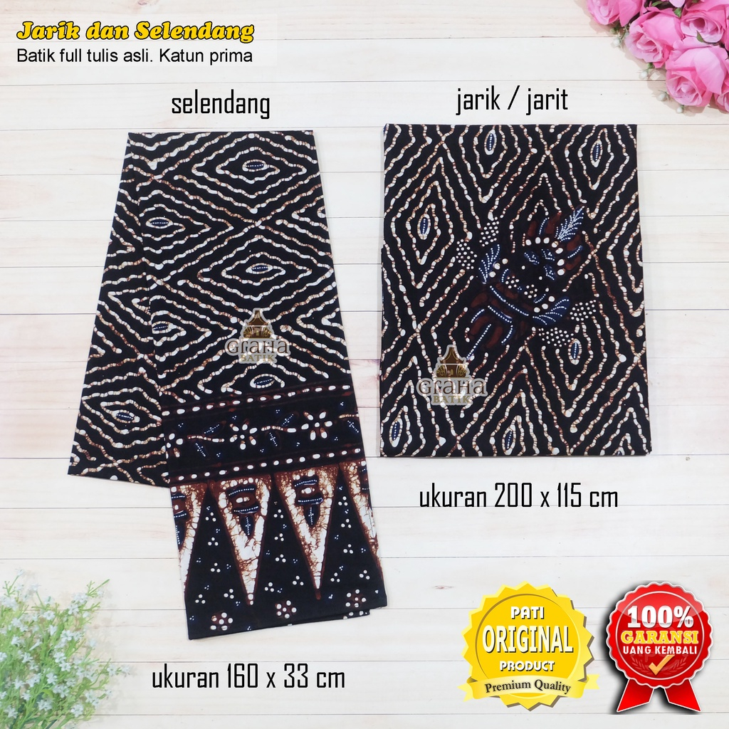 Jual JARIK JARIT SELENDANG BATIK KAIN BATIK TULIS BAKARAN PAKAIAN BAJU ...
