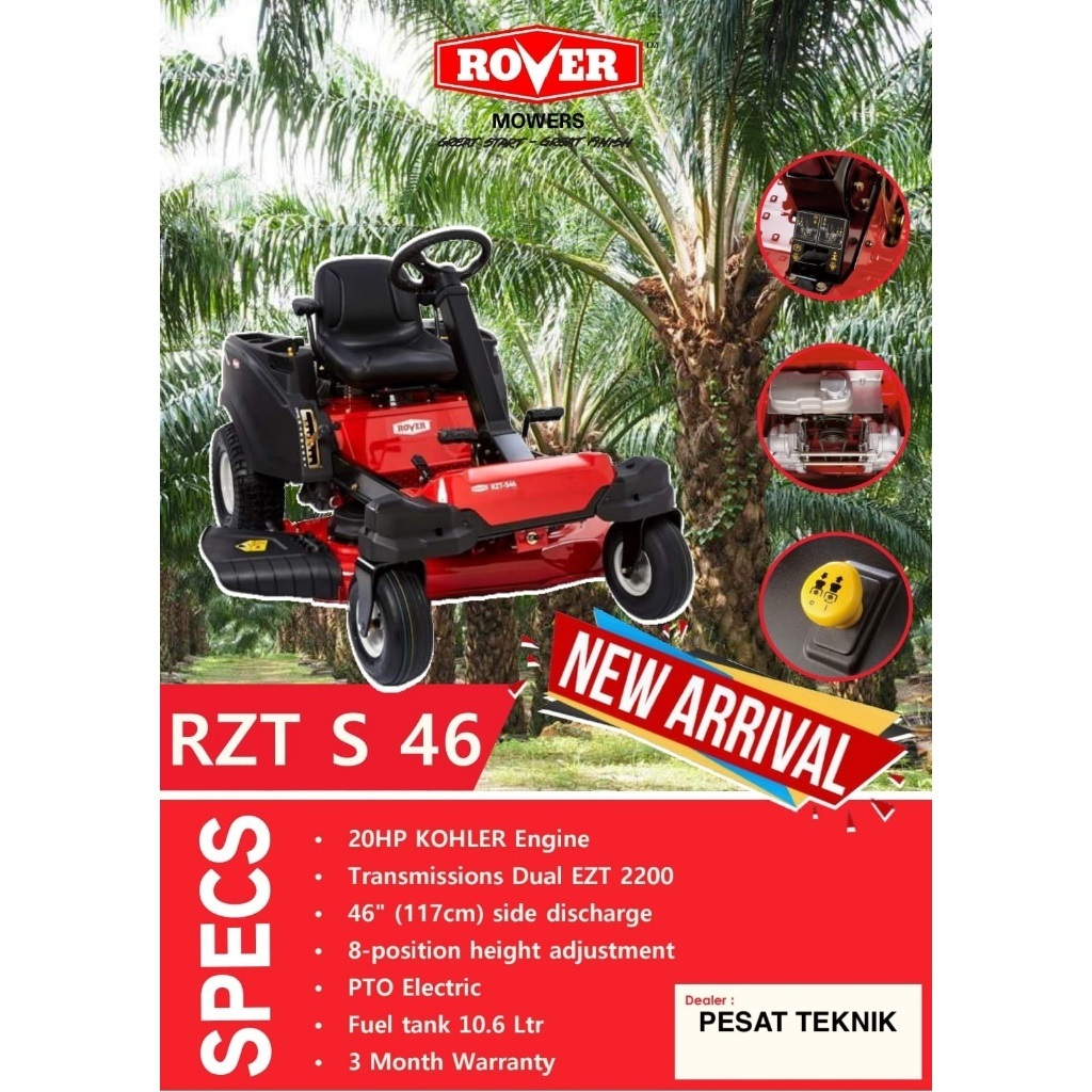 Jual Mesin Mobil Potong Rumput Rover RZT S 46 | Shopee Indonesia