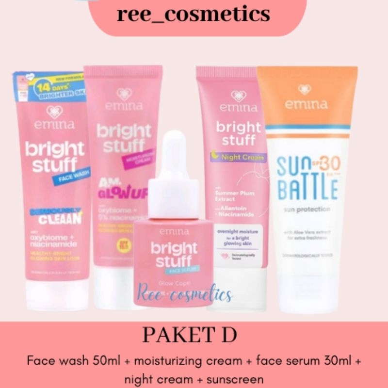 Jual Emina Bright Stuff 1 Paket Lengkap | Emina Paket Lengkap | Paket ...
