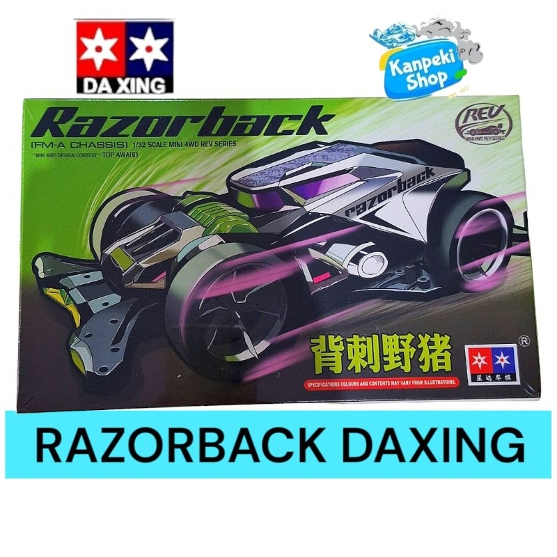 Jual rep tamiya mini 4wd merek daxing razorback fma chassis | Shopee ...